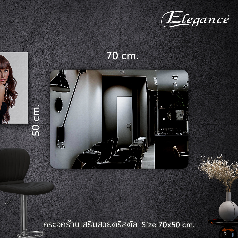 กระจกเสริมสวยคริสตัล กระจก มีเลือก 6 รุ่น ไม่มีไฟ กระจกแต่งตัว กระจก ...